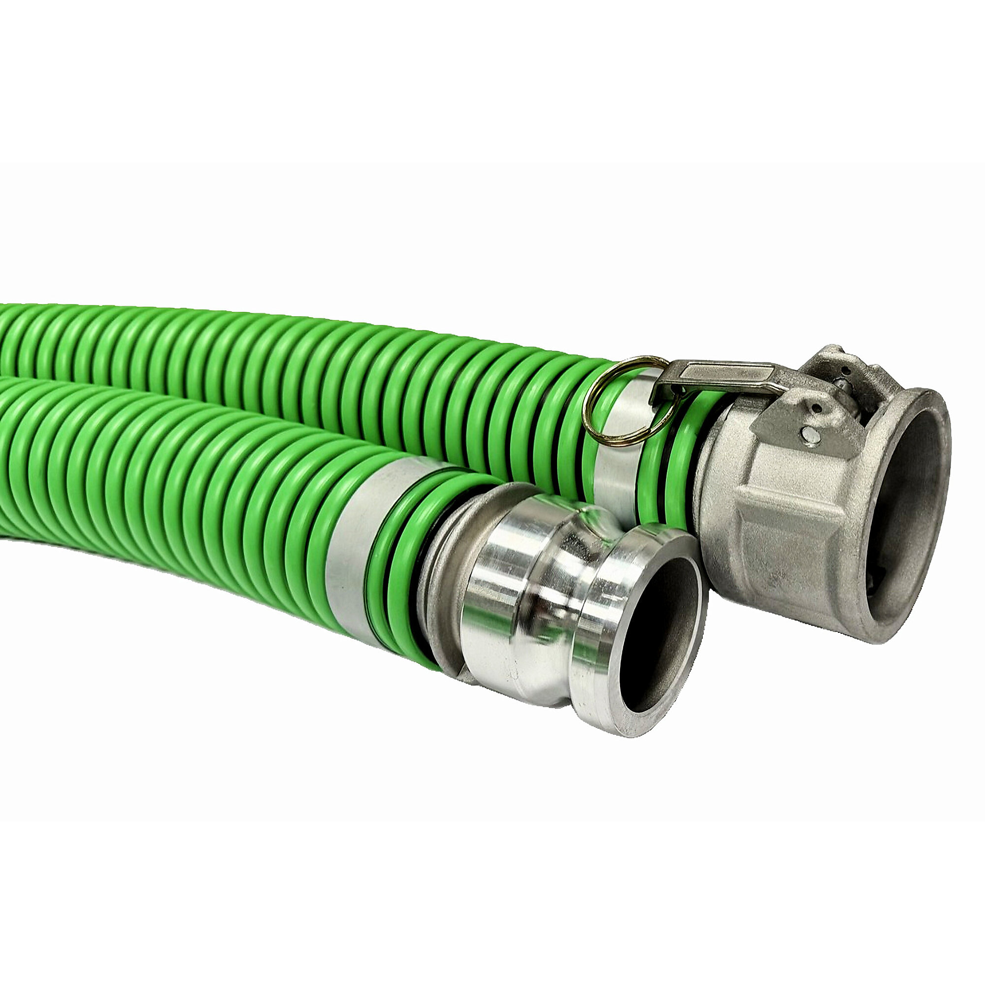 Capital Rubber 9904 Series All-Weather EPDM Suction Hose, 2 inch X 20 feet, with Aluminum Male ...